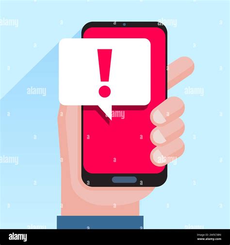 Phone Notifications New Message Received Concepts Hand Holding Smartphone With Speech Bubble