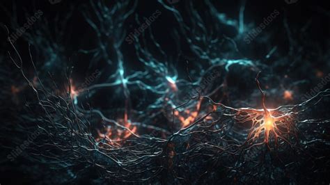 Animation Of A Network Of Neurons And Neurons Powerpoint Background For