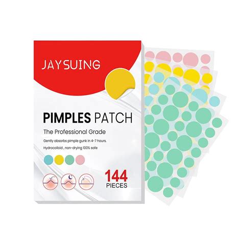 Yiexson Acne Patch Pimple Patch 6 Colors 144 Dots Star Pimple Patches