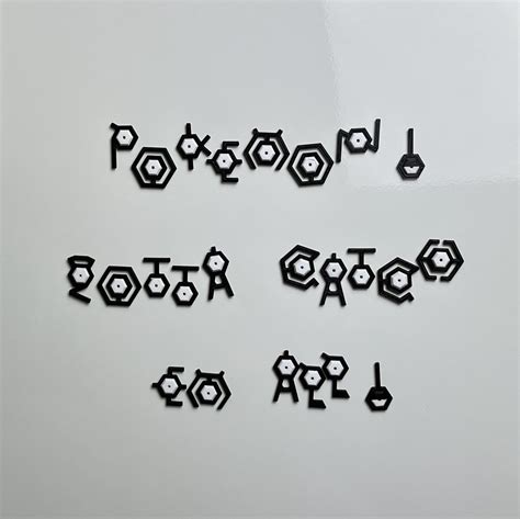 🐉 Unown Alphabet Low Poly Pokemon・ 3d File For 3d Printing・cults