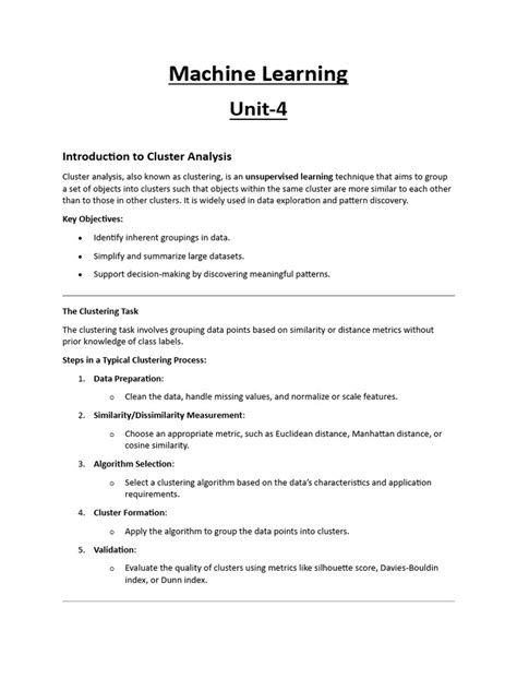 Machine Learning Unit 4 Pdf Cluster Analysis Machine Learning