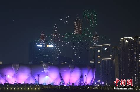 杭州「アジア競技大会」開幕まであと200日！メインスタジアムでドローンショー 浙江省 人民網日本語版 人民日報