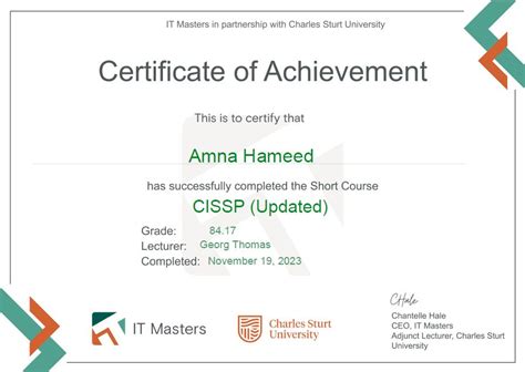 Cissp Cybersecurity Continuouslearning Amna Hameed