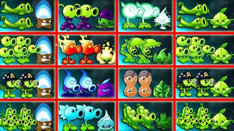 All Pea Combos Mint Vs Torchwood Plants Who Will Win Pvz 2 Team
