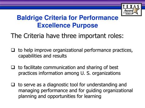 Ppt The Baldrige Framework As A Strategy For Performance Excellence Powerpoint Presentation