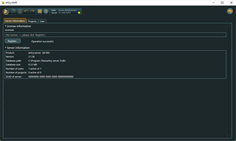 Articy Help Center Server Information