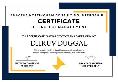 I Am Pleased To Share That I Recently Completed The Enactus Nottingham Consulting Internship A