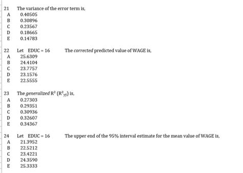 Solved Consider The Following Simple Linear Regression Chegg