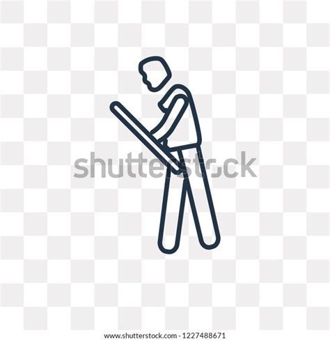 Man Throwing Javelin Vector Outline Icon Stock Vector Royalty Free 1227488671 Shutterstock