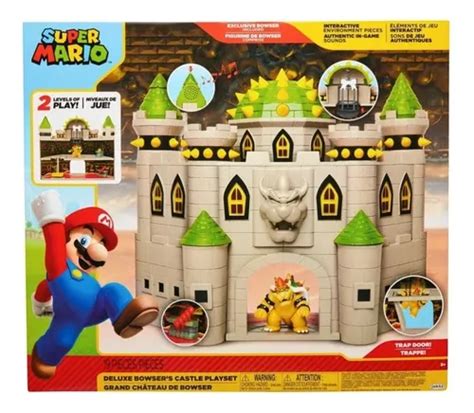 Super Mario Castillo Bowser Deluxe Playset Nintendo Negro Mercadolibre