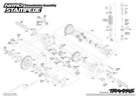 Exploded View Traxxas Nitro Stampede 110 Tq Rtr Transmission Astra