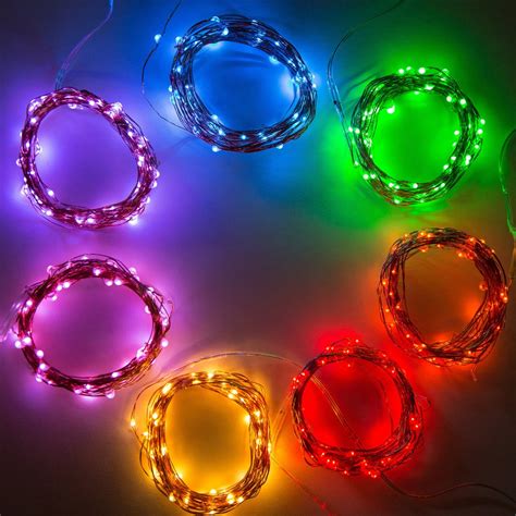 33 Foot Plug In Led Fairy Lights 100 Blue Micro Led Lights On Copper
