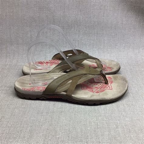 Merrell Kangaroo Tan Thong Flip Flop Sandals Womens Gem