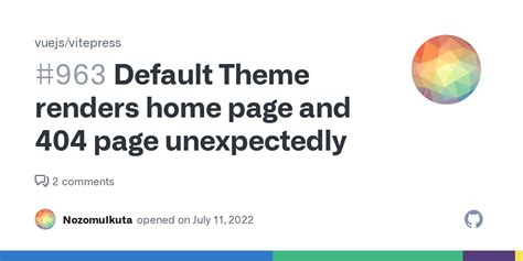 Default Theme Renders Home Page And 404 Page Unexpectedly · Issue 963 · Vuejsvitepress · Github