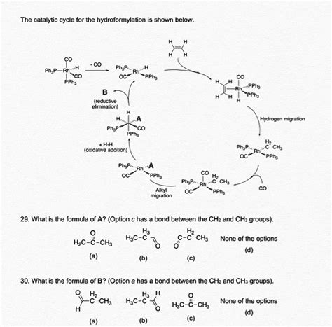 The Catalytic Cycle For The Hydroformylation Is Shown Below Phzp Phap