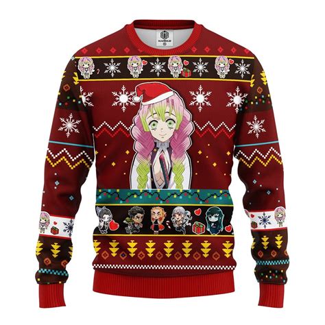 Mitsuri Kanroji Demon Slayer Anime Ugly Christmas Sweatshirt Red