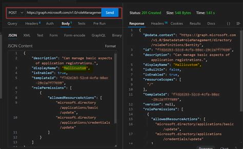 payload structure for microsoft entra custom directory roles stack overflow