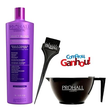 Escova Progressiva Para Loiras Sem Formol Select Blond Prohall L Kit Submarino