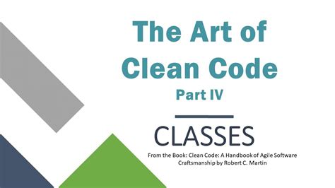 Art Of Clean Code Part IV Classes Devsena Mishra YouTube