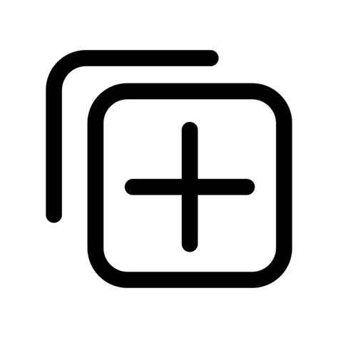 Duplicate Icon Line Isolated On White Background Black Flat Thin Icon On Modern Outline Style