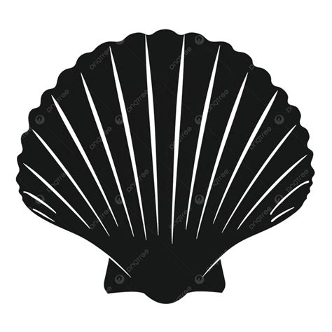 Imagem Vetorial De Uma Silhueta De Concha Do Mar Png Estêncil Concha Do Mar Silhueta Png