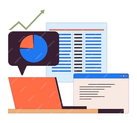 Premium Vector Online Data Analytics Tools 2d Linear Cartoon Objects