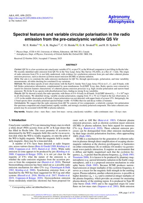 Pdf Spectral Features And Variable Circular Polarisation In The Radio
