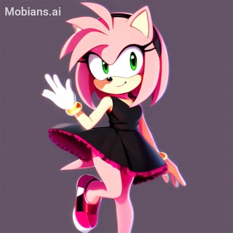 Cute Amy Rose In Black Dress By Elsiasus On Deviantart