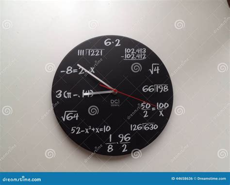 Math Clock Geek Stock Photo Image Of Wall Math Unique 44658636
