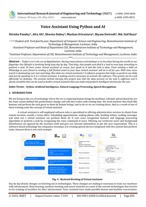 Voice Assistant Using Python And Ai Pdf