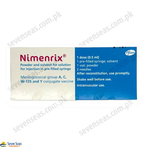 Nimenrix Vac 05ml Seven Seas Pharmacy Pakistan Online Pharmacy
