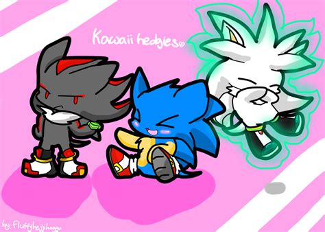 Chibi Sonic Shadow And Silver By Fluffyhejjihoggu On Deviantart