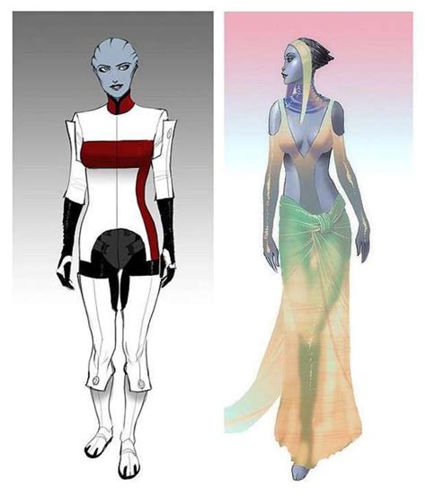 Asari Outfit Conceptart From The Videogame Masseffect Mass Effect