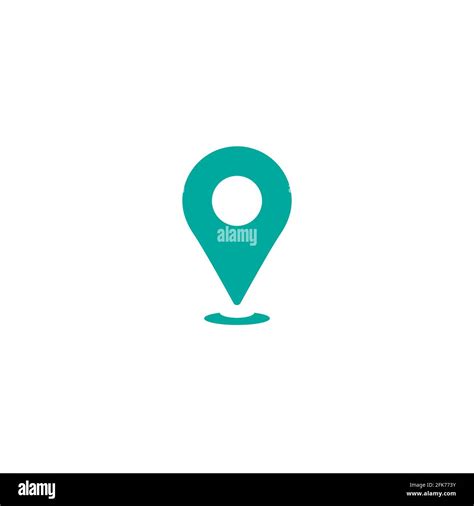 Blue Location Icon Gps Pointer Map Pin Navigator Guide Vector Line Simple Button Blue