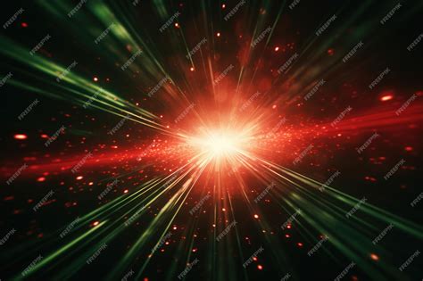 Premium Photo Abstract Glowing Red Light Effect With Sparkling Rays