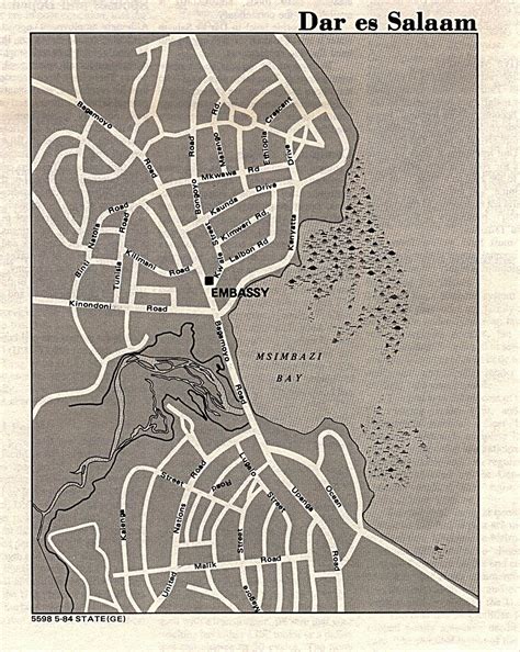 Dar Es Salaam Tanzania Tourist Map Dar Es Salaam • Mappery