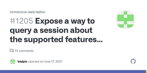 Expose A Way To Query A Session About The Supported Features Need To Reconsider · Issue 1205