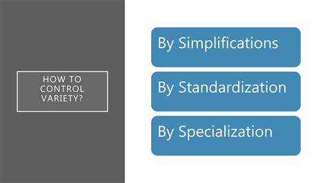 Variety Reduction And Standardization Pptx