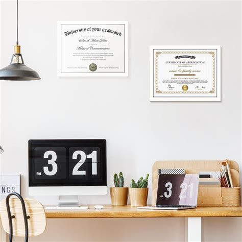 Upsimples Certificate Frame With Clear Plexiglass 85 By 11 Picture