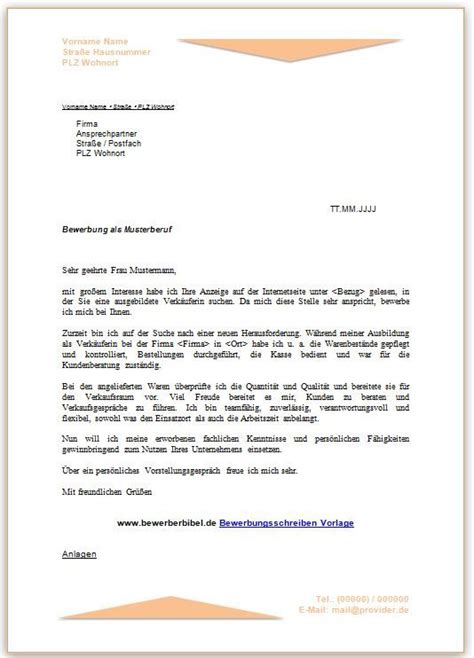 Anschreiben Initiativbewerbung Muster Kostenlos