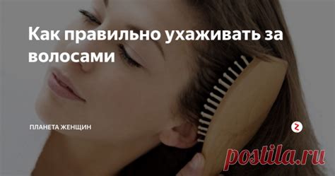 Как правильно ухаживать за волосами Для грамотного и эффективного ух Планета ЖЕНЩИН Здоровье