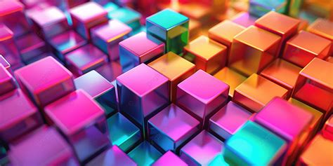 가상 현실을 위한 생생한 기하학적 D 큐브 배경 떠는 기하학적 3d 큐브 배경 일러스트 및 사진 무료 다운로드 Pngtree