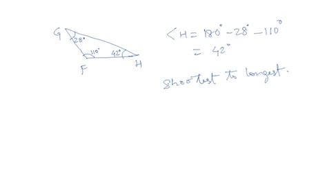 SOLVED List The Sides Of The Given Triangle From Shortest To Longest See Example