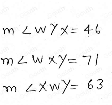 Solved The Diagram Below Shows Scalene Triangle Wxy The Measure Of ∠