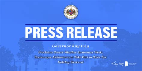 Governor Ivey Proclaims Severe Weather Awareness Week Encourages
