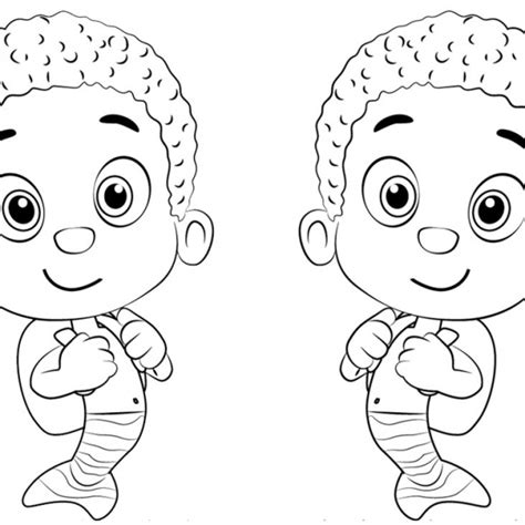 Molly And Deema From Bubble Guppies Coloring Pages Free Printable