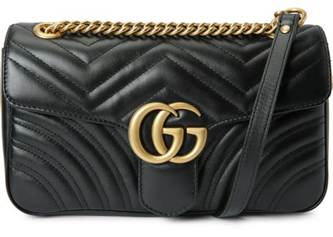 Gucci Gg Marmont Shoulder Bag Matelasse Small Black