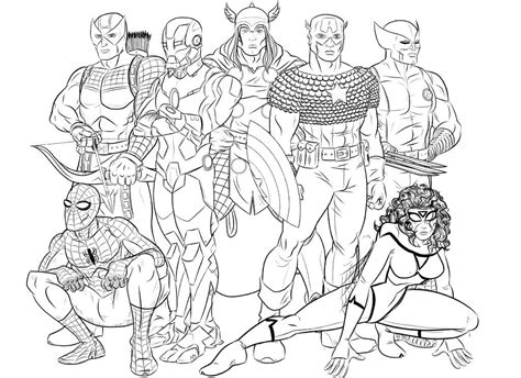 Dibujos De Marvel Super Heroes Superhéroes Para Colorear Páginas Imprimibles Gratis