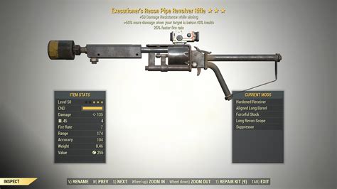 Executioner S PIPE REVOLVER Faster Fire Rate DR Fallout PC Fallout Steam