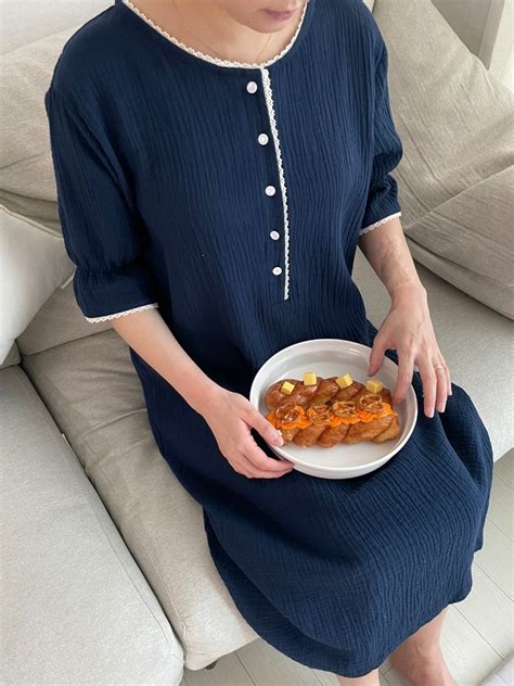 감성라벨 요루 레이스 파자마 홈웨어 잠옷 원피스